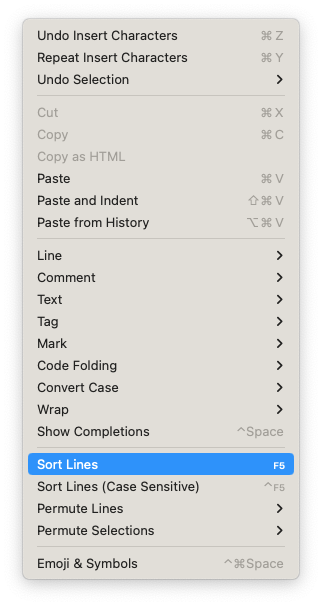 Sort, permute or remove duplicate lines in Sublime Text « AAWO
