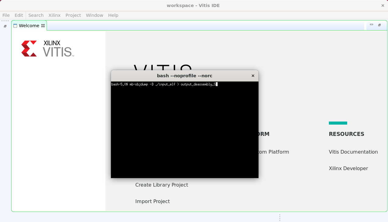 How to get disassembled ELF file in Vivado/Vitis « AAWO
